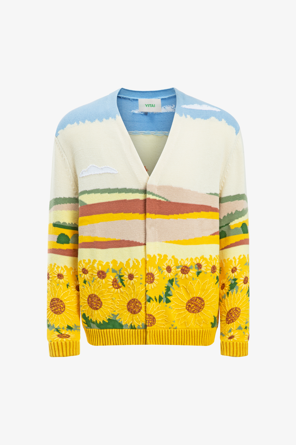Intarsia Sunflower Cardigan